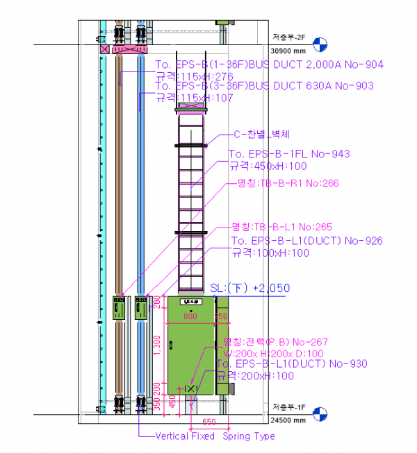 EPS/TPS실 겸용 Revit BIM 3D 모델링(케이블제외) - kshop